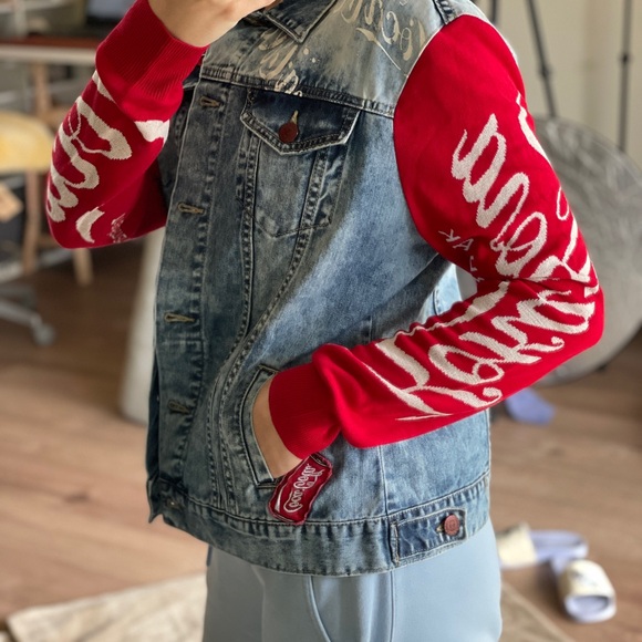 Desigual | Jackets & Coats | Desigual Coca Cola Denim Jacket With Red ...